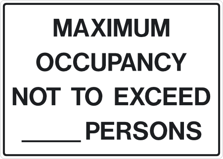 Custom Maximum Occupancy Sign - 14x10