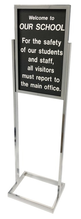 School Entrance Sign with Stand