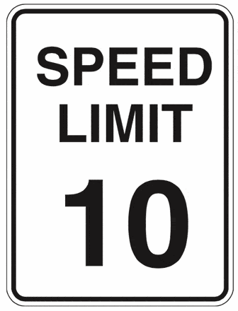 Speed Limit 10 - Reflective