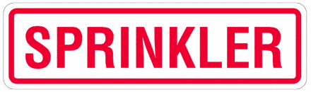 Sprinkler Sign