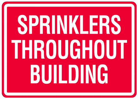 Sprinklers Throughout Building Sign