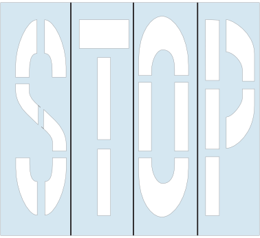 6' Stencil Set - Stop