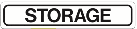 Storage Room Sign