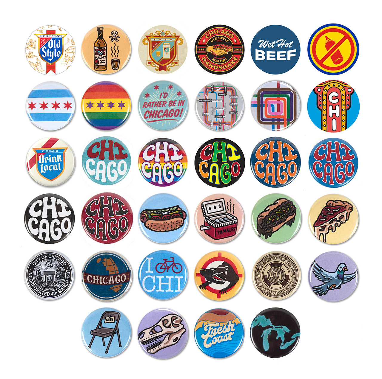 Chicago Round Magnet