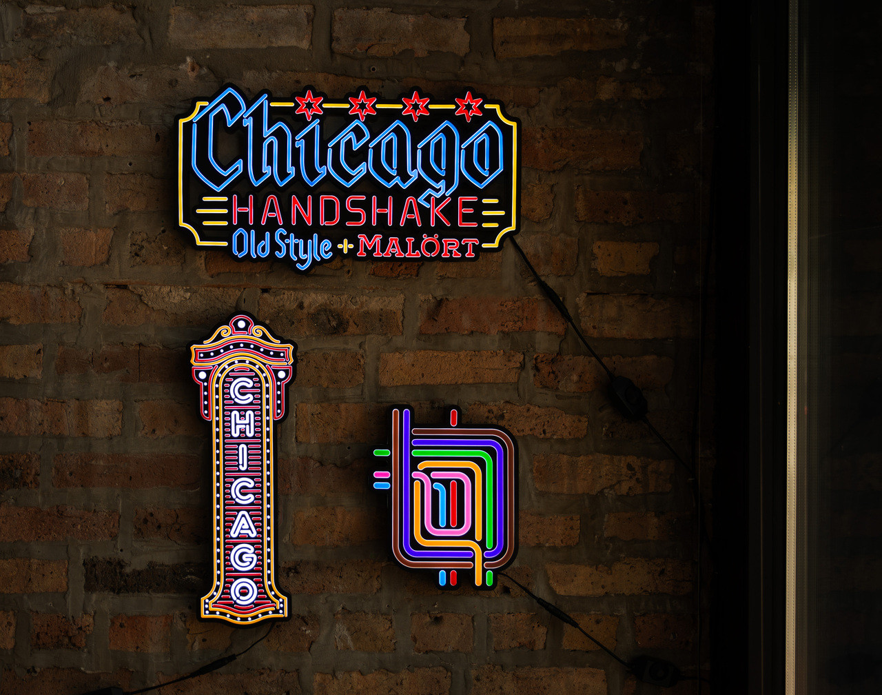 Chicago Handshake LED Sign