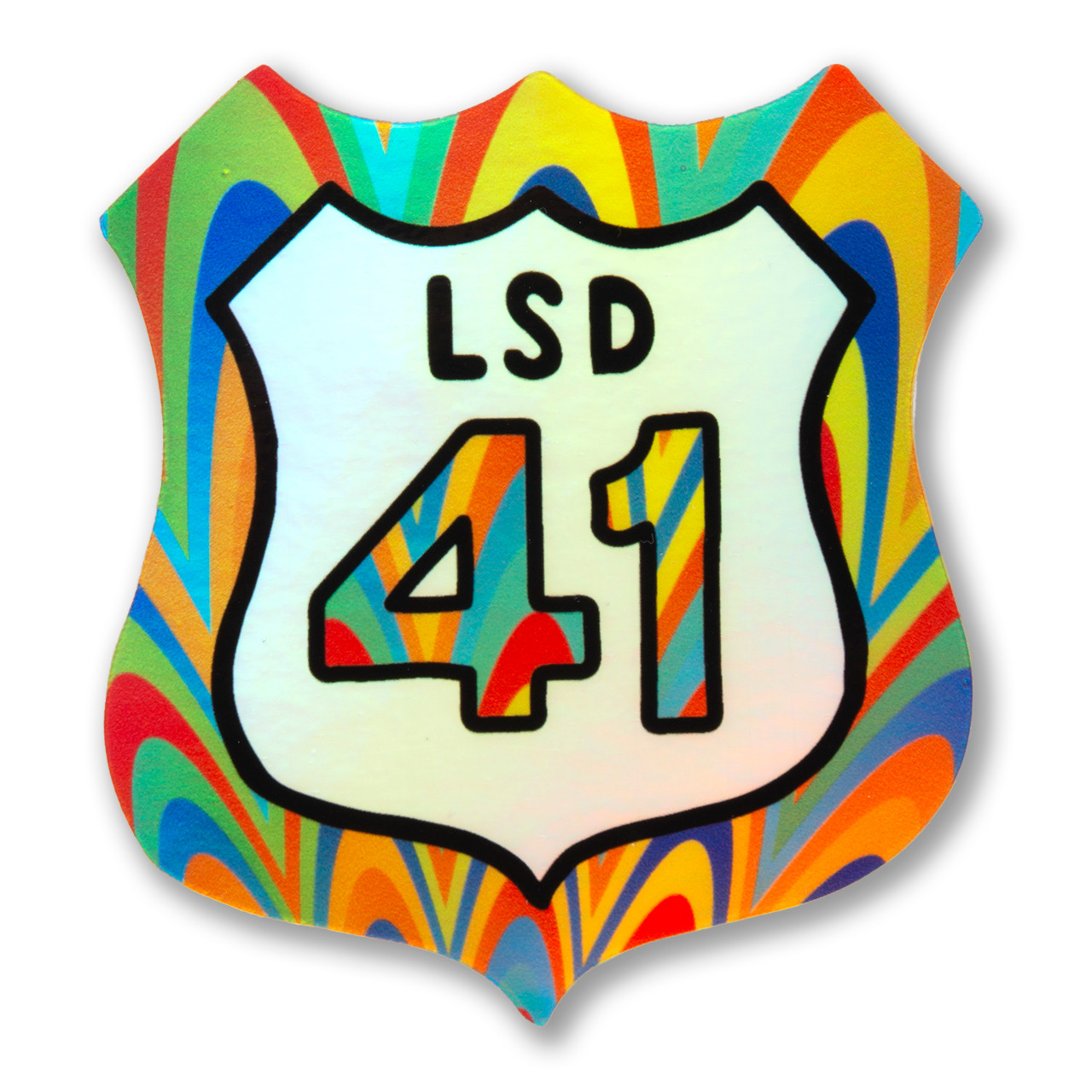 LSD Route Sign Holographic Sticker