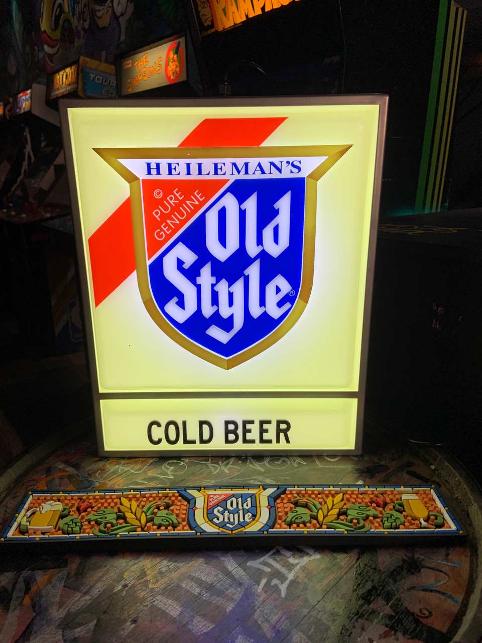 Old Style Stained Glass Bar Mat
