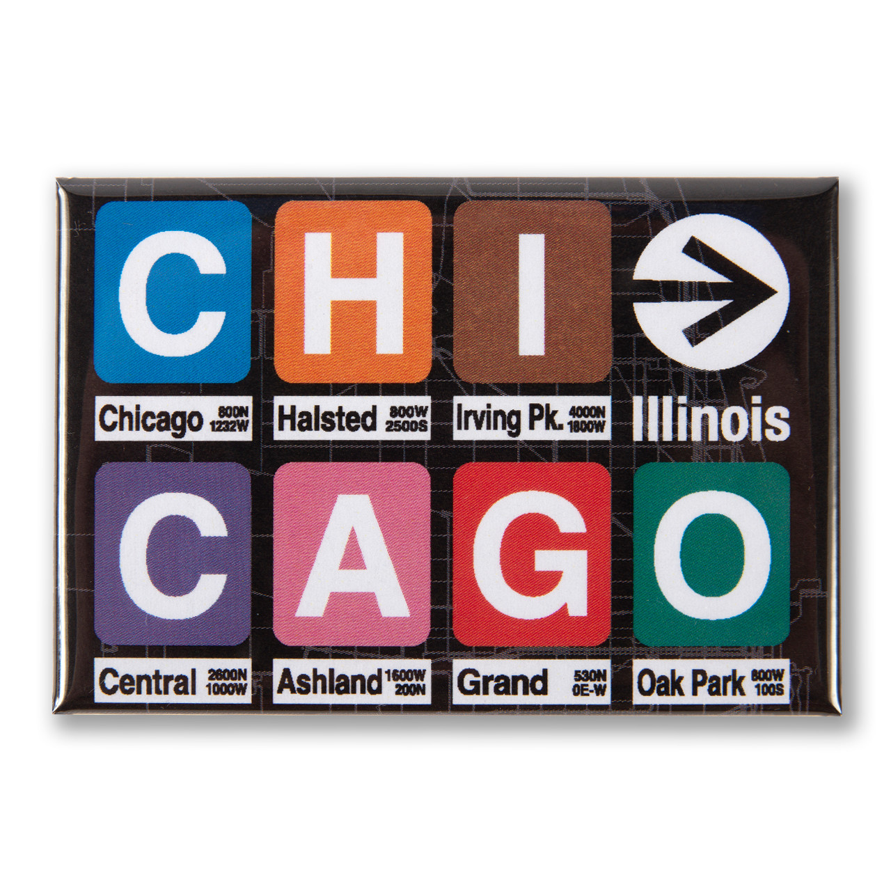 Chicago Station Signs 3" x 2" Magnet