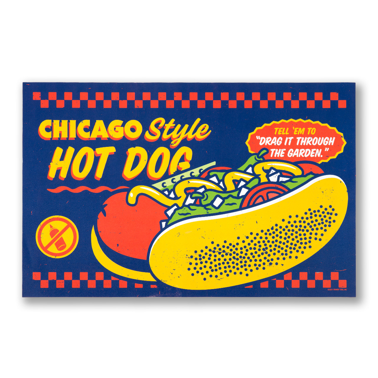 Chicago Style Hot Dog Printed Poster - 11"x17"