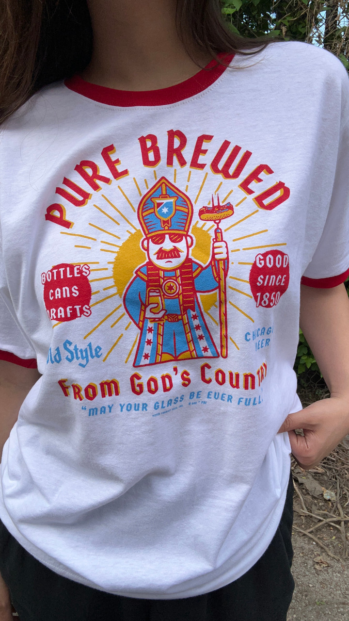 Chicago Style Pope Ringer Tee - Unisex