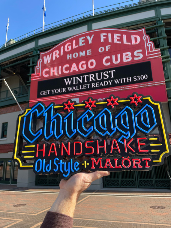 Chicago Handshake LED Sign