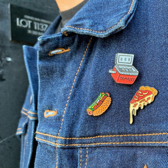 Deep Dish Pizza Icon Enamel Pin