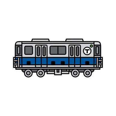Boston "T" Line Stickers - Blue Line