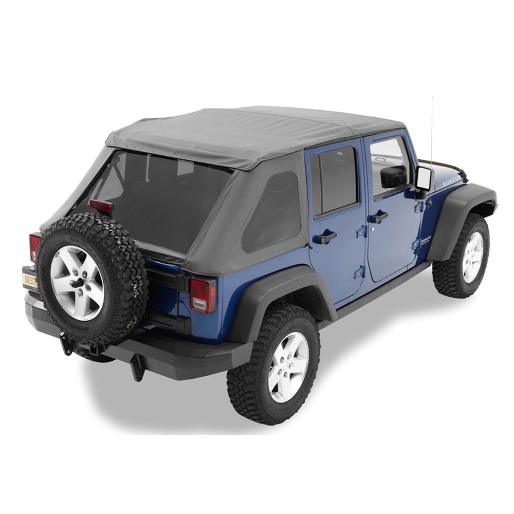 Trektop® Ultra™ Slantback Soft Top Jeep 18-20 Wrangler JL 4-door in ...