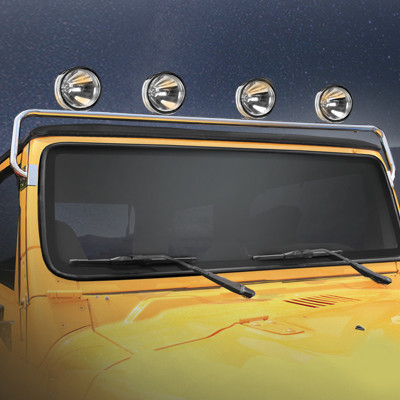 '76-'95 CJ/YJ Stainless Windshield Frame Light Bar – CBJeep
