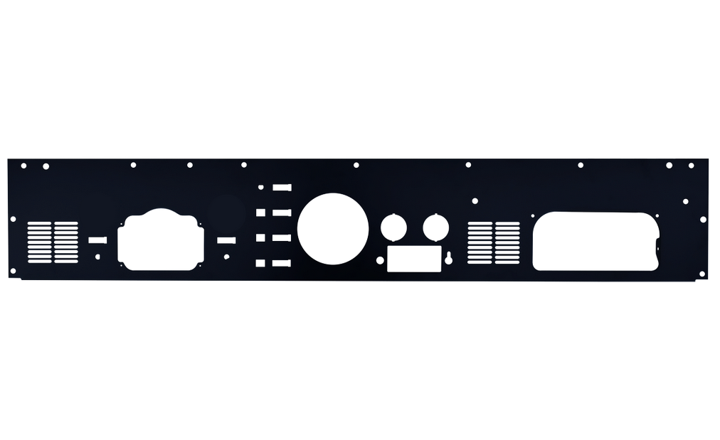 76-86 JEEP CJ5 CJ7 CJ8 DASH PANEL W/ 2 SPEAKER GRILLES W/O TACH & CLOCK ...