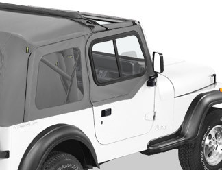 88-'95 YJ Soft Upper Doors for Supertop w/steel half doors – CBJeep