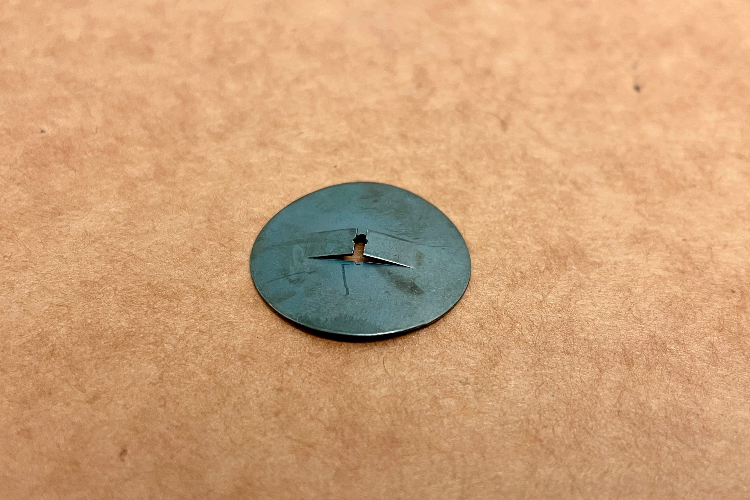 Scripted LEVIS button for 1975-78 Jeep CJ + Backing - Collins Bros Jeep