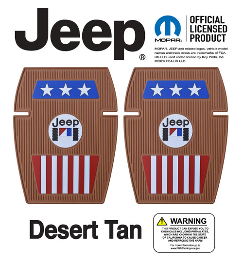 Desert Tan AMC Jeep Americana Floormats - Mopar Licensed