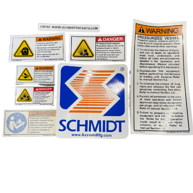 Schmidt® Sticker Kit for Small Blast Pot – OEM Decal Set