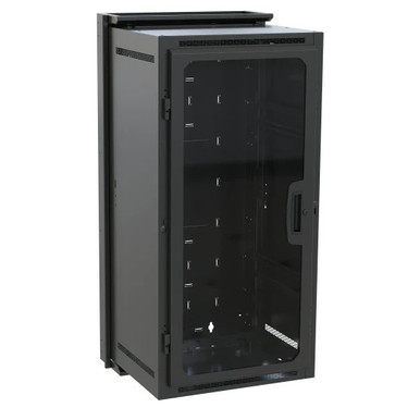 DWR Series Pivoting Wall Rack (w/Plexiglass Door) - 24RU and 22in Deep