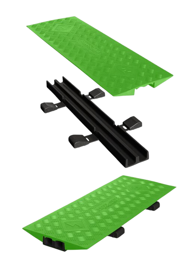 5-Channel Guard Dog® Cable Protector Cable Bridge, Hi-Viz Green