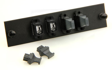 Fiber Optic Adapter Panel, 48-Fiber, (4) MTP/MPO Feed Through Adapters