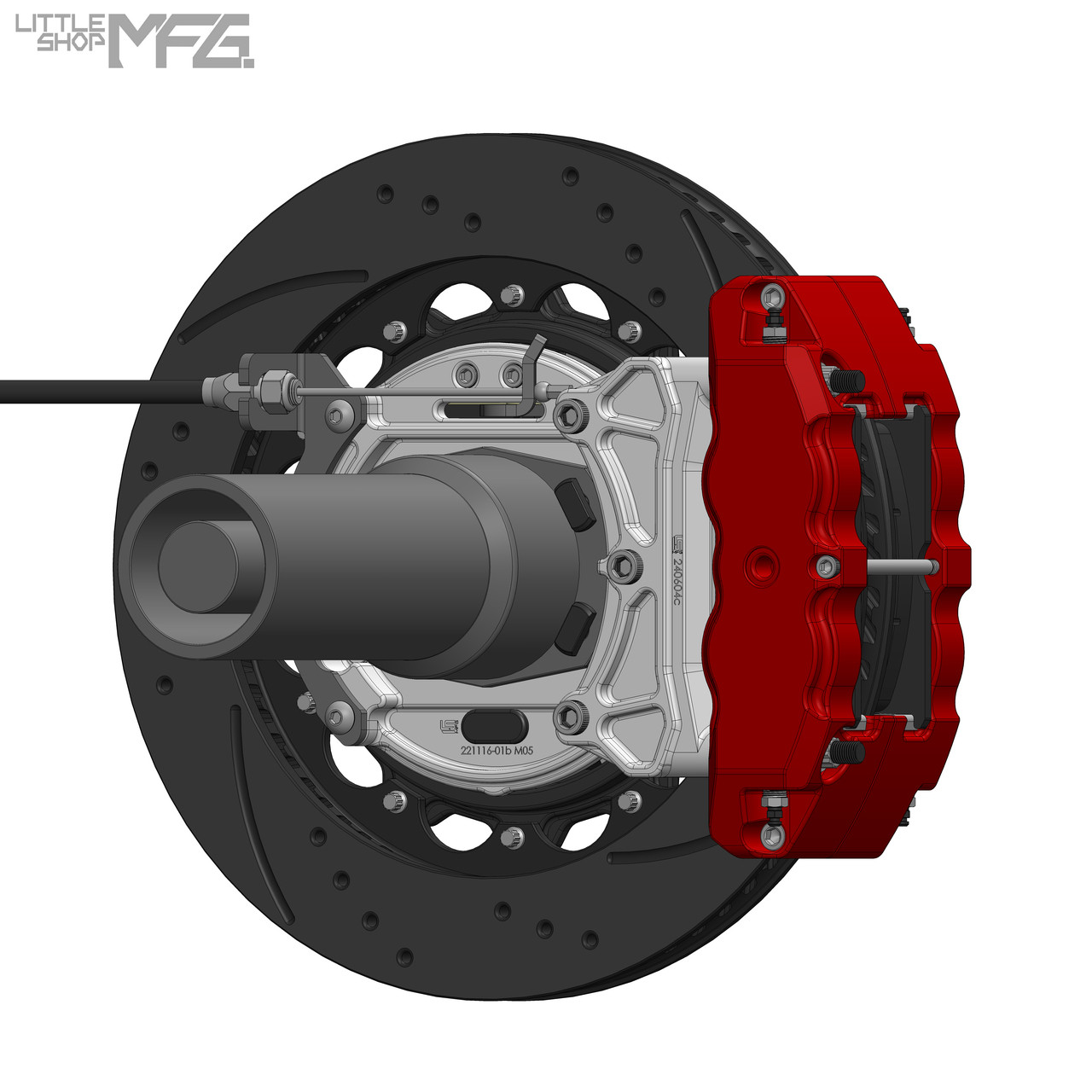 Big Ford (New Style) Rear 13" Big Brake Kit - Little Shop Mfg