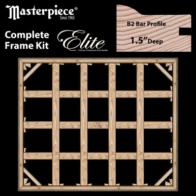 88x109 Elite Professional 1.5" Deep B2 Stretcher Frame Kit - Masterpiece