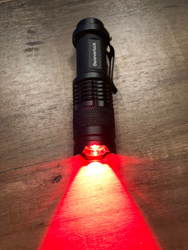 Red Light Spectrum Flashlight