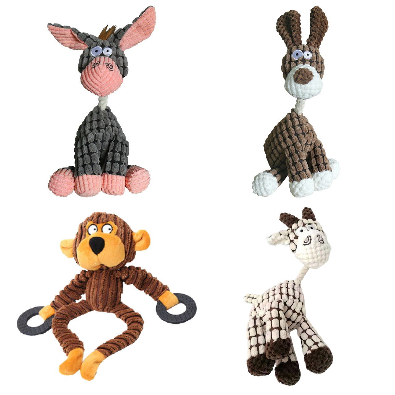 Monkey Corduroy Chew Toy - The Honest Dog