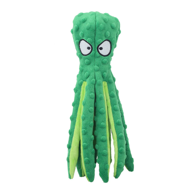 Octupus Crinkle Paper & Squeaker Toy - The Honest Dog