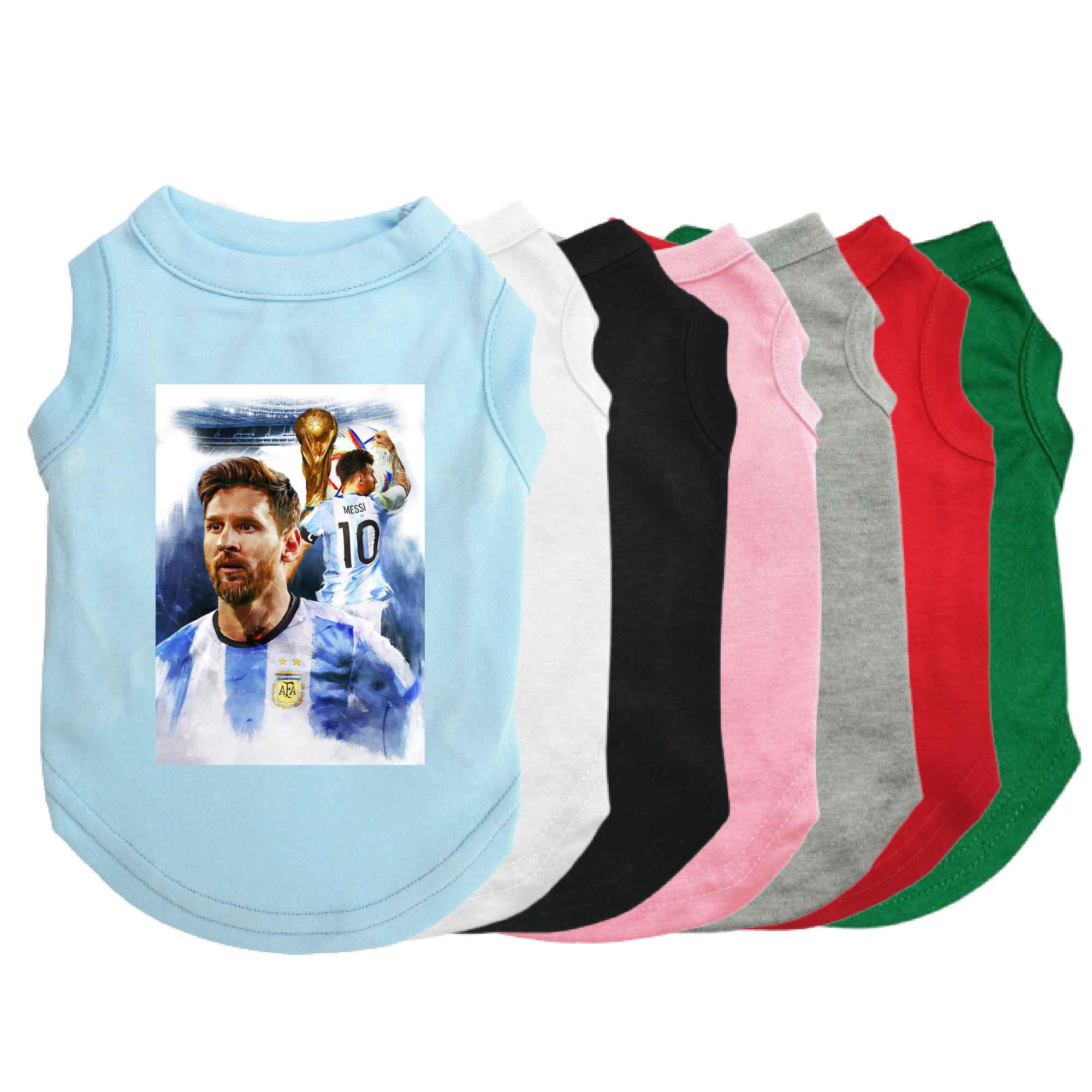Lionel Messi World Cup Dog Shirt exclusive at The Honest Dog
