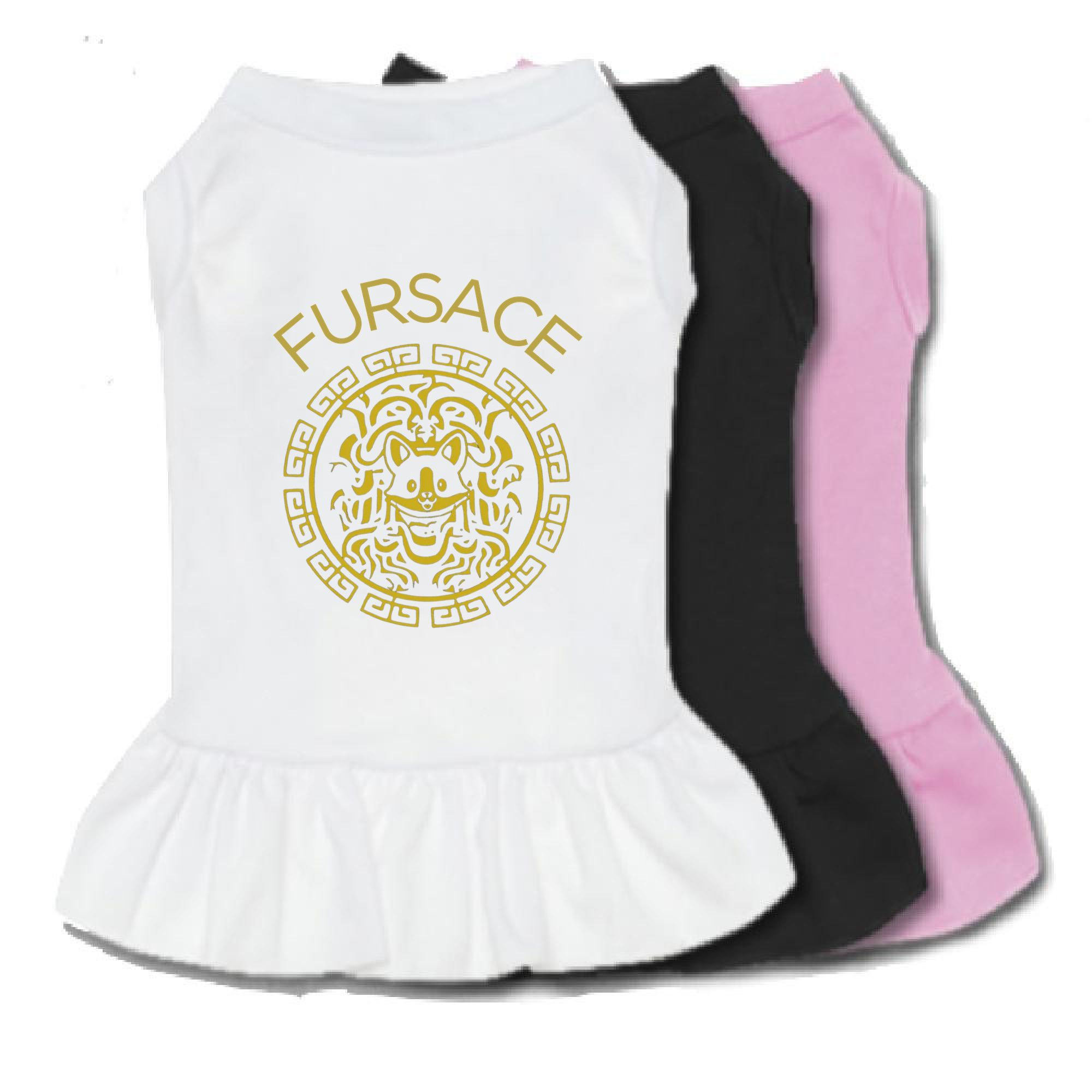 Fursace Designer Inspired Versace Dog Dress at The Honest Dog