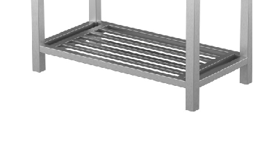 OTTO 42" STAINLESS STEEL CONSOLE W/ WHITE ACRYLIC SINK - BRUSHED NICKLE ...