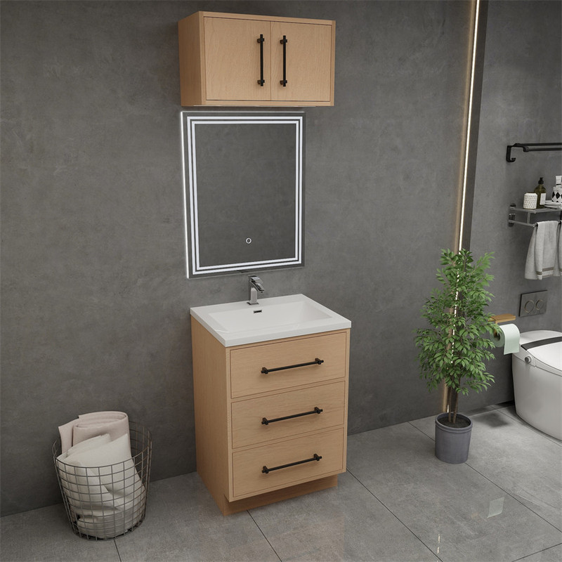Victoria 24" Solid Wood Freestanding Bathroom Vanity with Reinforced ...