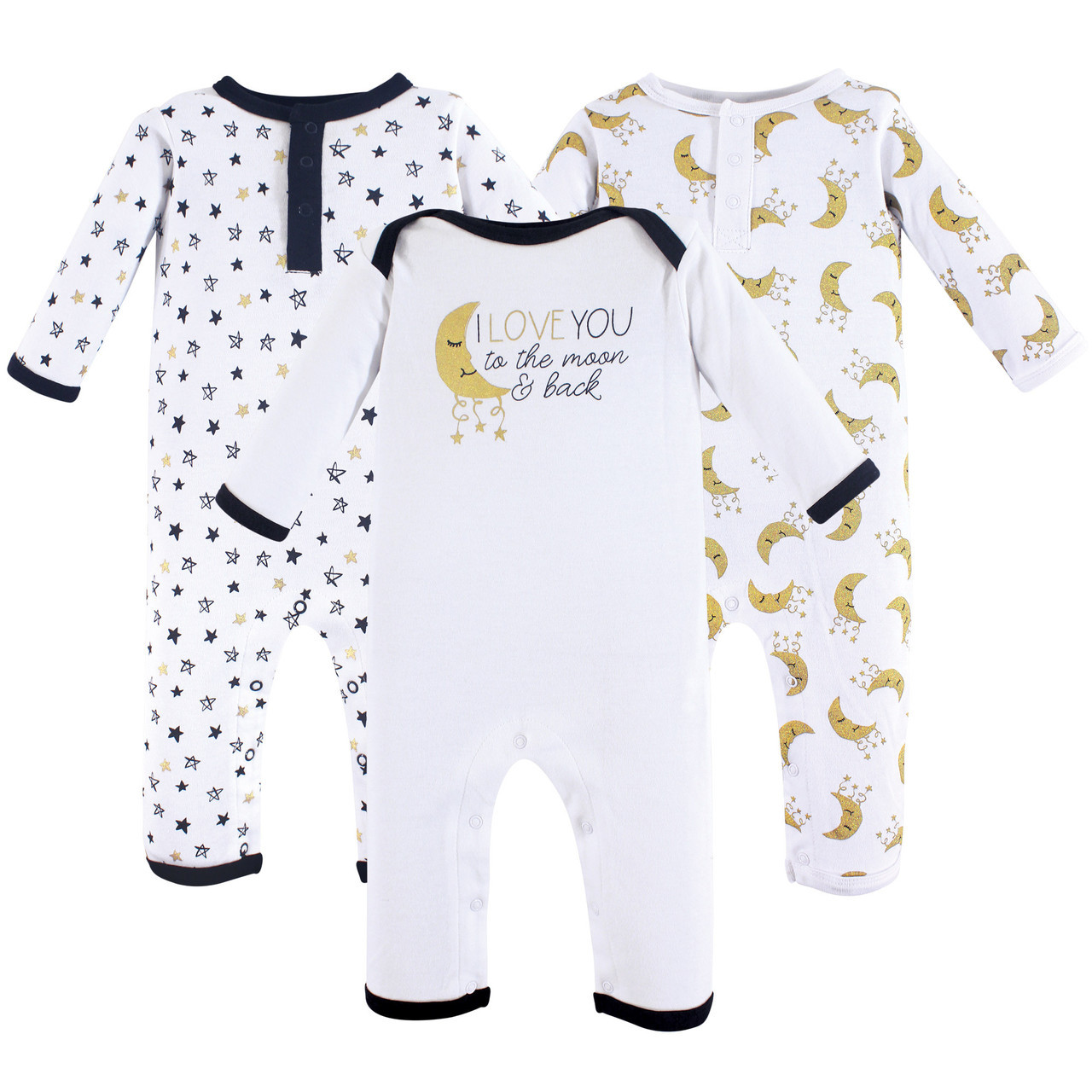 Yoga Sprout Baby Union Suit/Coverall, Metallic Moon | Baby and Toddler ...