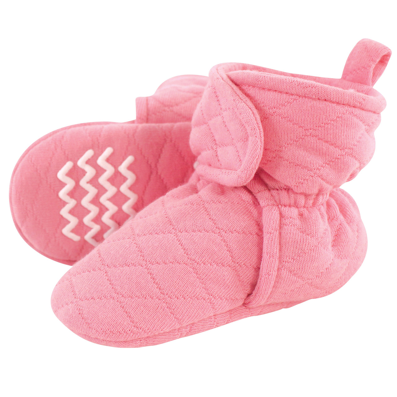 Hudson Baby Quilted Booties, Begonia - Hudson Childrenswear