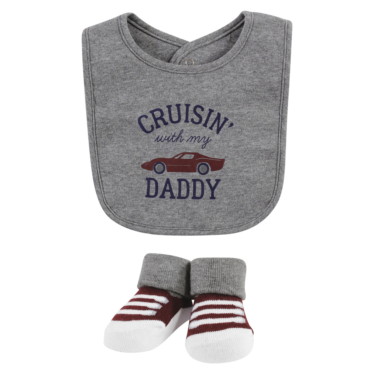 Hudson Baby Unisex Baby Cotton Bib and Sock Set, Cars - Hudson ...