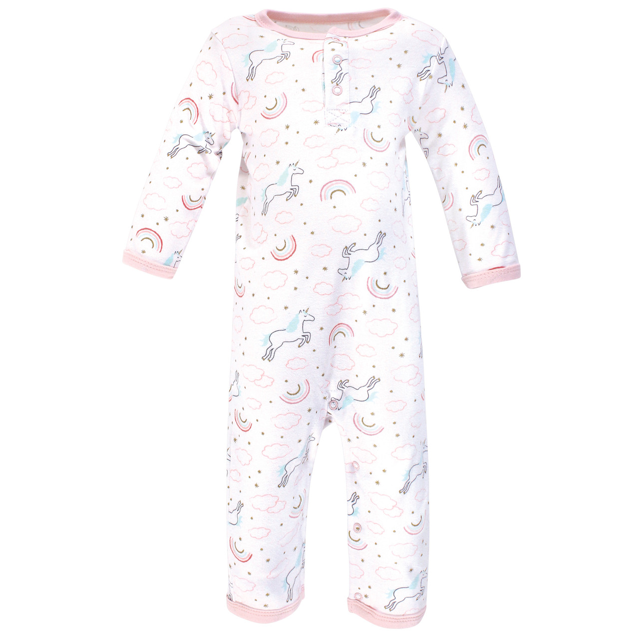 Hudson Baby Cotton Coveralls, Glitter Unicorn