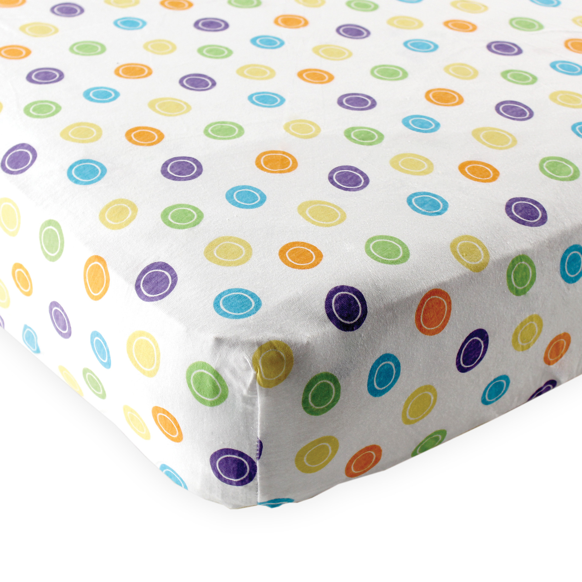 Luvable Friends Fitted Crib Sheet, Yellow Geometric