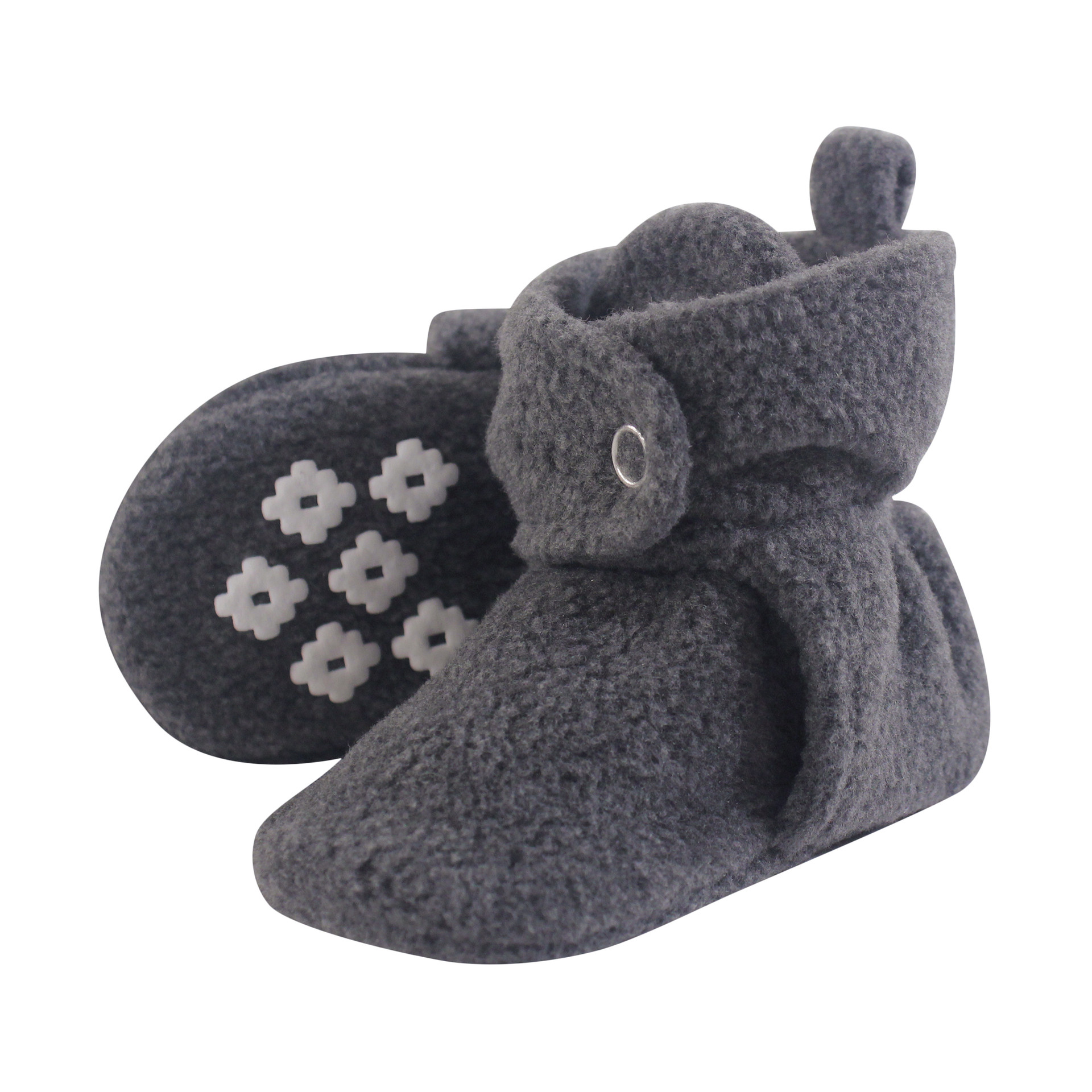 Little Treasure Baby Fleece Booties, Charcoal Heather | Baby and ...