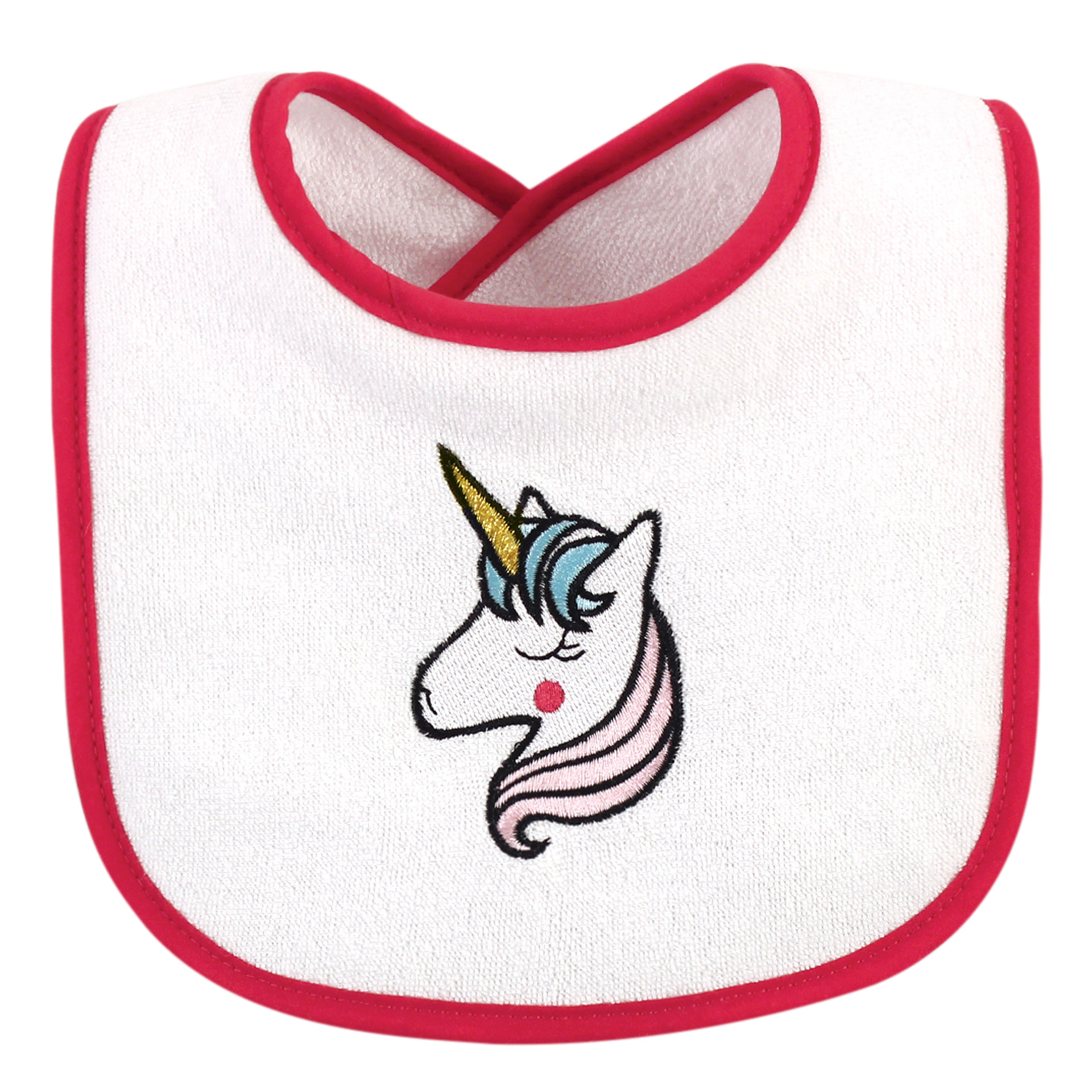 Luvable Friends Cotton Drooler Bibs with Fiber Filling, Unicorns And ...