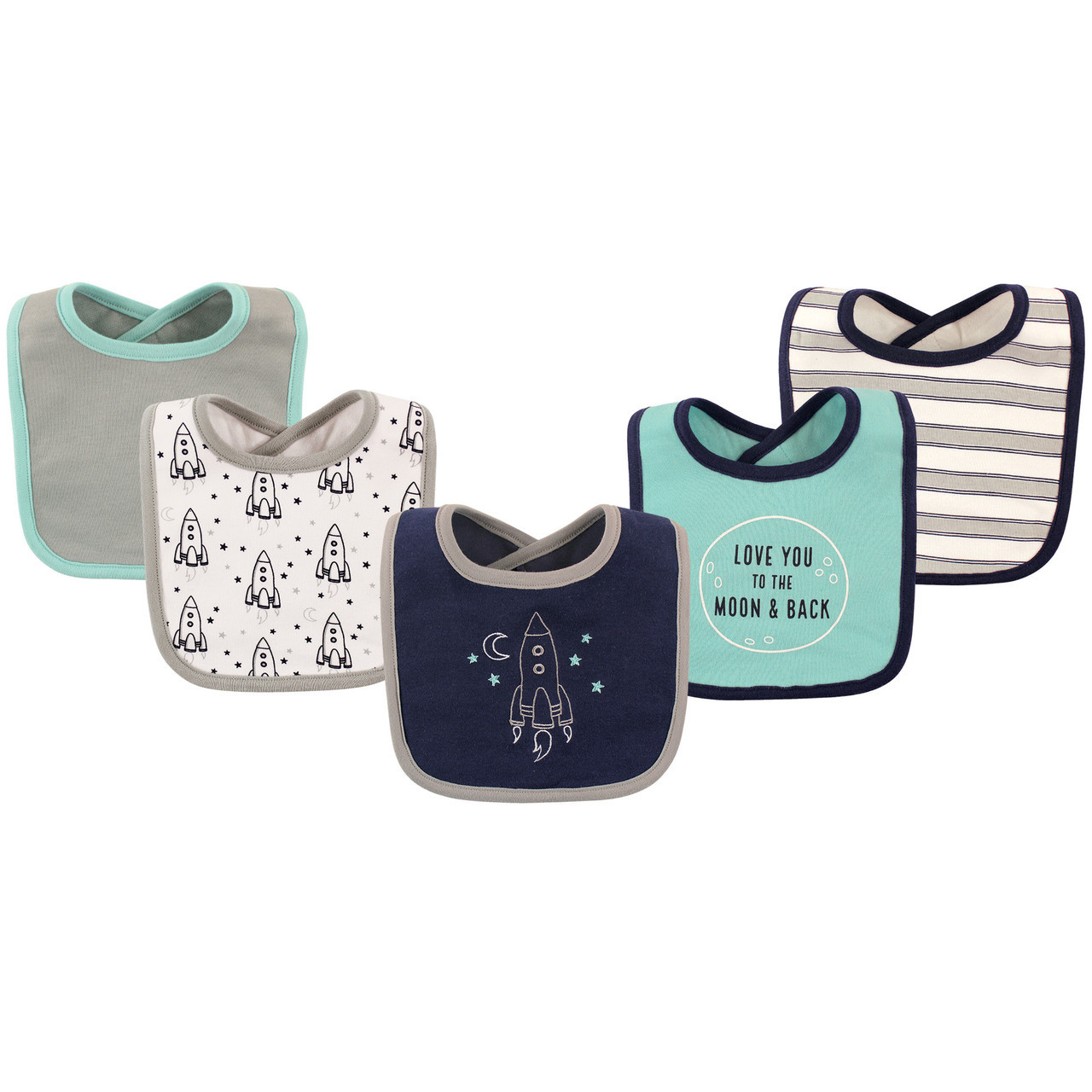 Hudson Baby Drooler Bib, 5-Pack, Outer Space | Baby and Toddler Clothes ...
