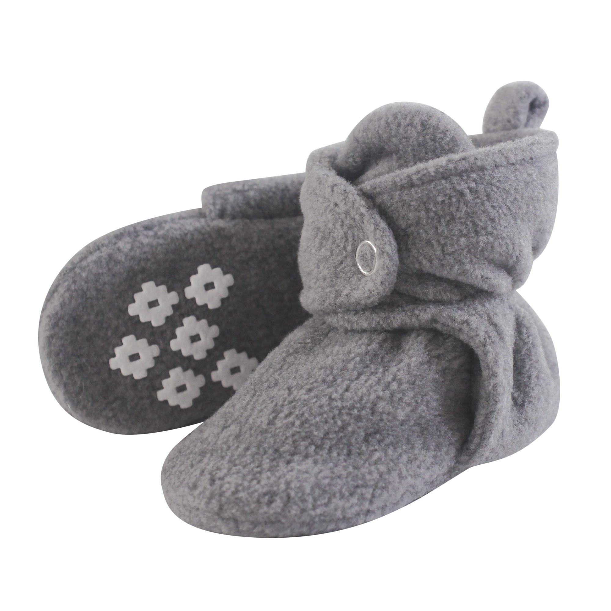 Little Treasure Baby Fleece Booties, Heather Gray | Baby and Toddler ...