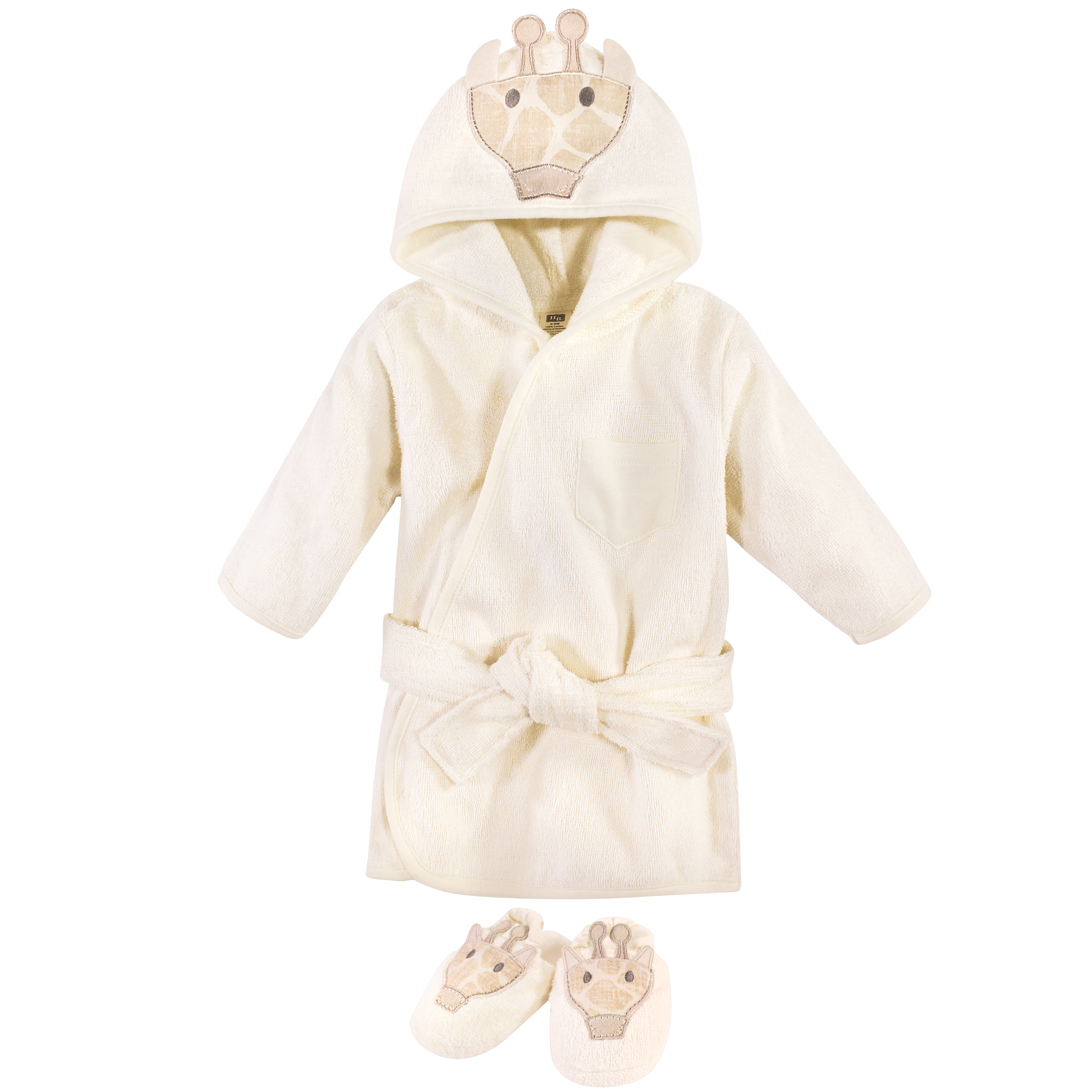 Hudson Baby Cotton Animal Face Bathrobe, Modern Giraffe, One Size ...
