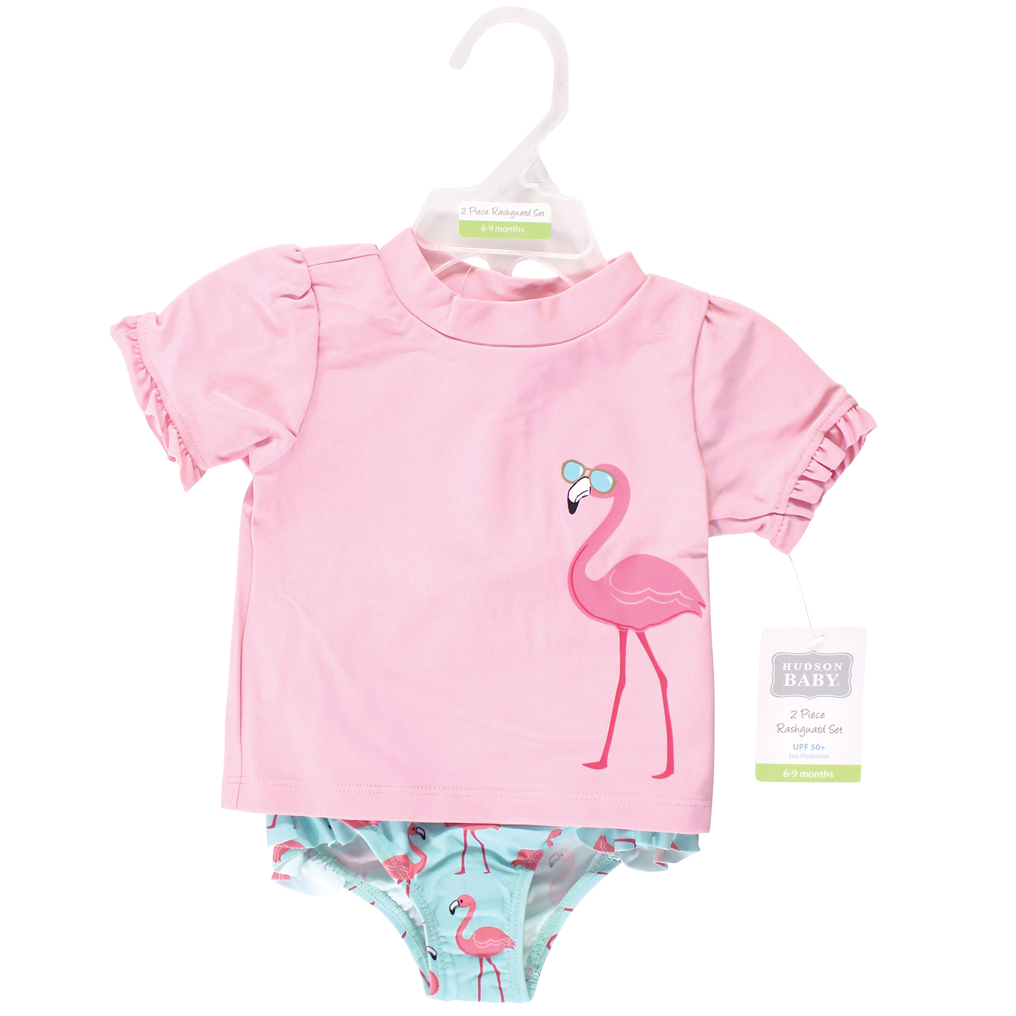 Hudson Baby Swim Rashguard Set, Flamingo - Hudson Childrenswear