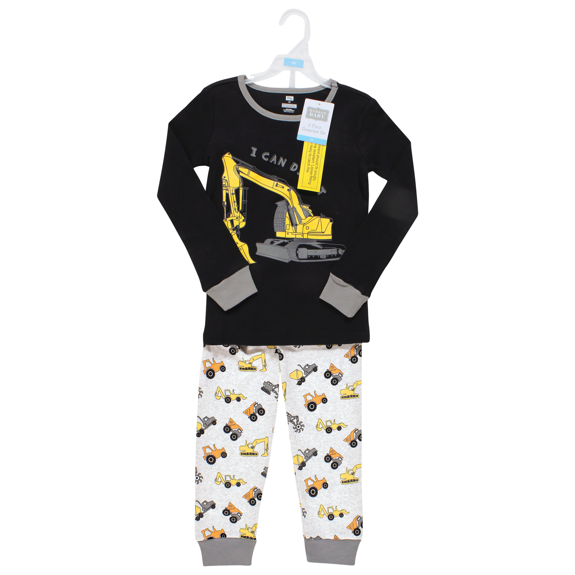 Hudson Baby Boy Cotton Pajama Set, Construction - Hudson Childrenswear