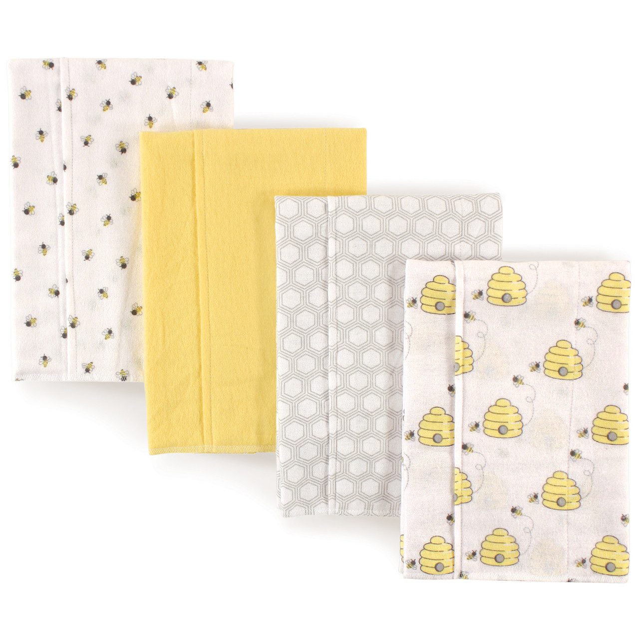 Hudson Baby Flannel Burp Cloth, 4-Pack, Bumble Bees | Baby and Toddler ...
