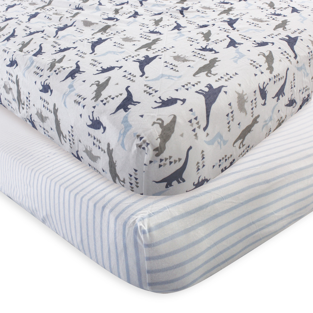 Touched By Nature Organic Fitted Crib Sheets, 2-Pack, Dino | Baby and ...